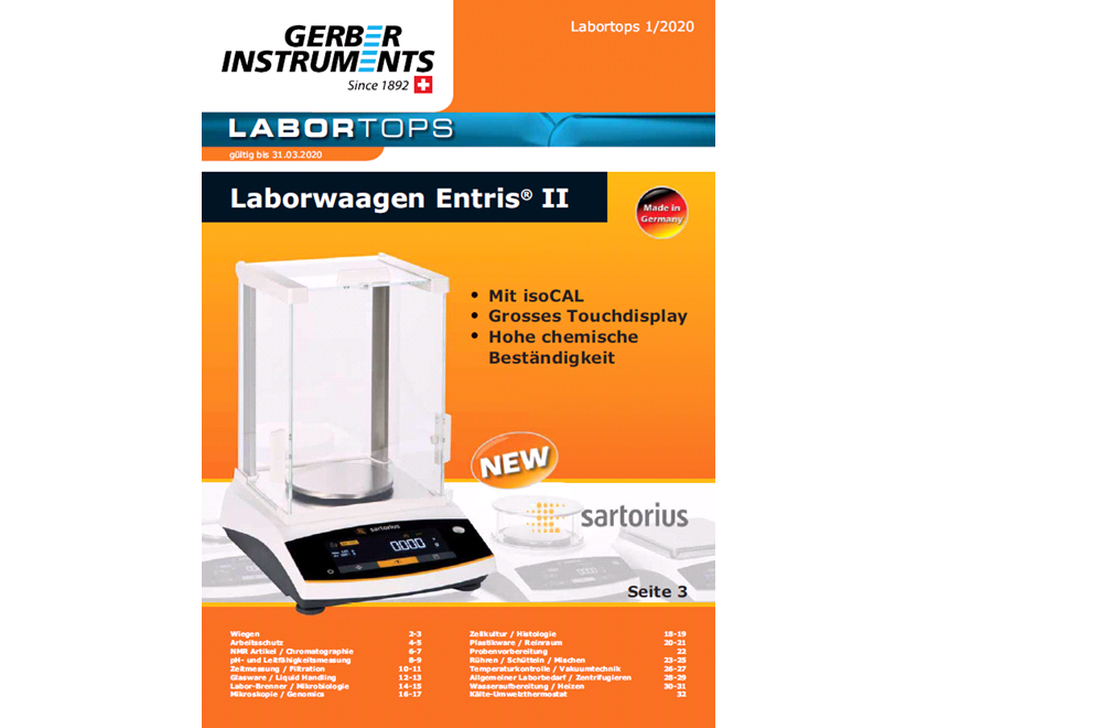 LaborTops - Milch- & Laborprodukte - Gerber Instruments