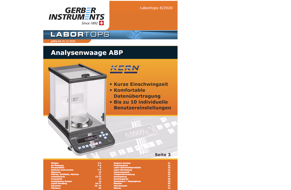 LaborTops - Milch- & Laborprodukte - Gerber Instruments